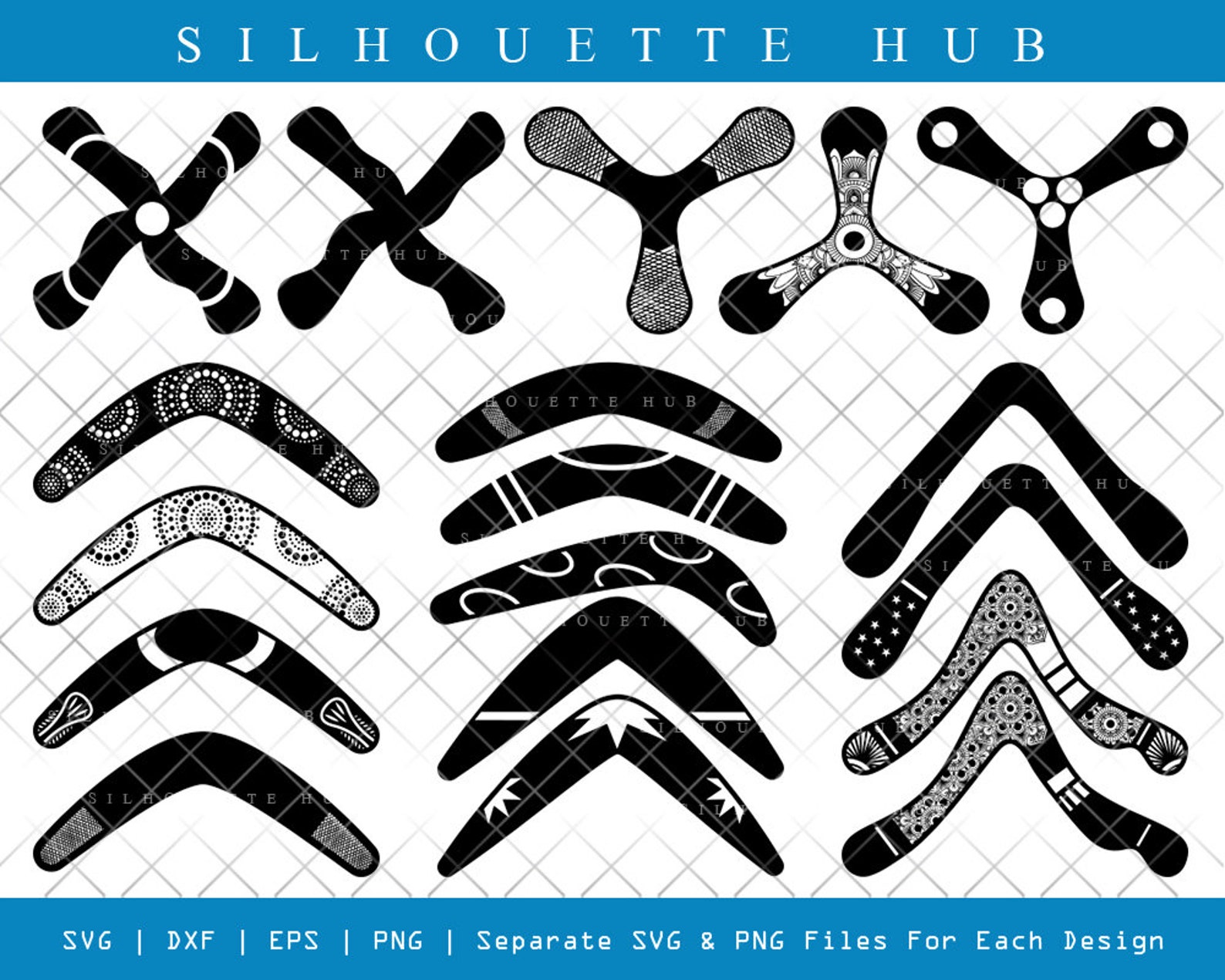 Boomerang SVG Cut Files Plotter Boomerang Silhouette Game - Etsy Australia