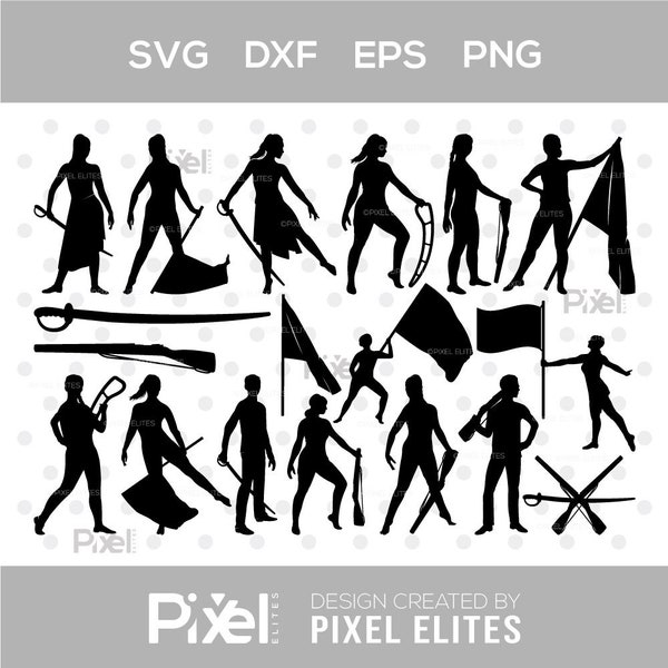Color Guard Silhouette - Etsy