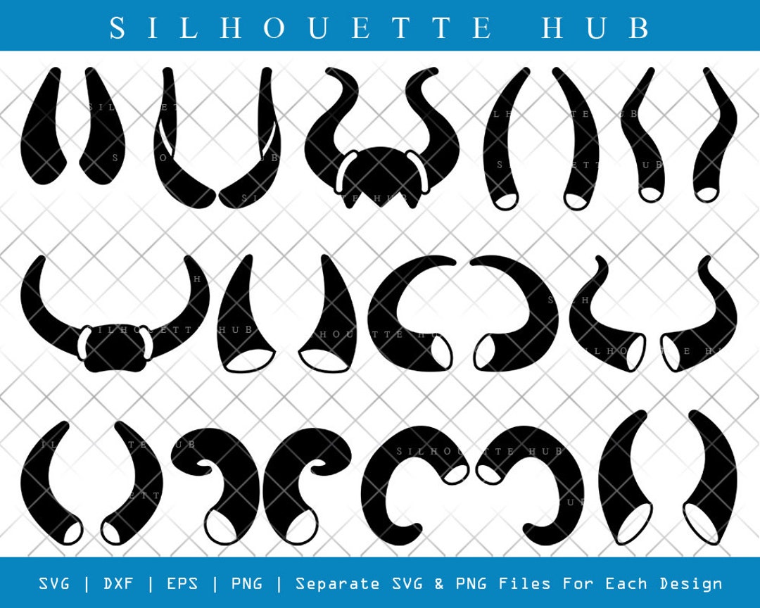 Devil Horn Silhouette Devil Horn SVG Animal Horns Svg Devil - Etsy