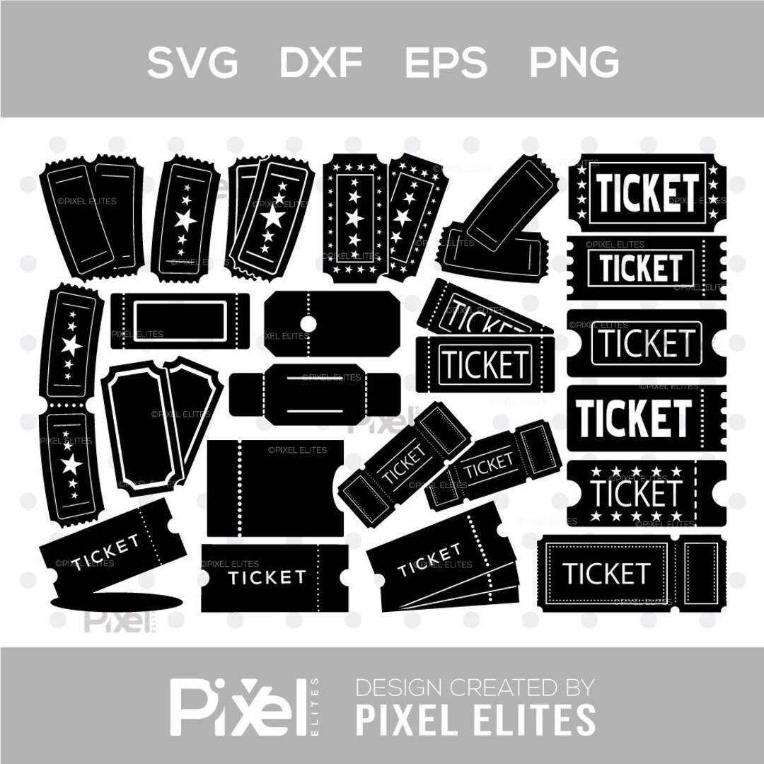 Ticket SVG, Ticket Silhouette, Blank Ticket Svg, Train Ticket Svg ...