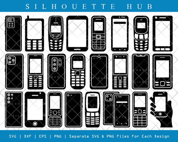 Cell Phone Silhouette Vector