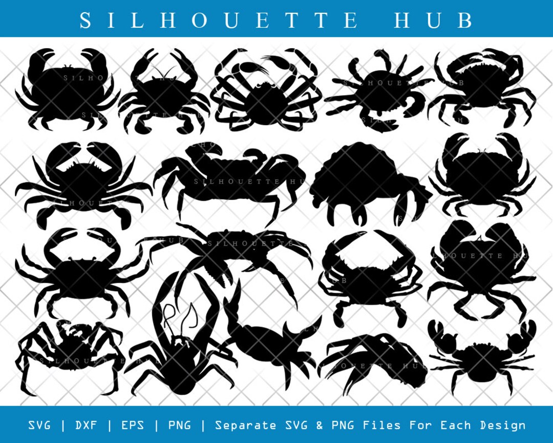 Crab SVG Cut Files Crab Silhouette Ocean Crab Svg Maryland Crab Svg ...