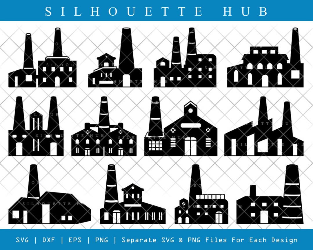 Brick Factory SVG Factory Silhouette Factory Svg Industry - Etsy.de