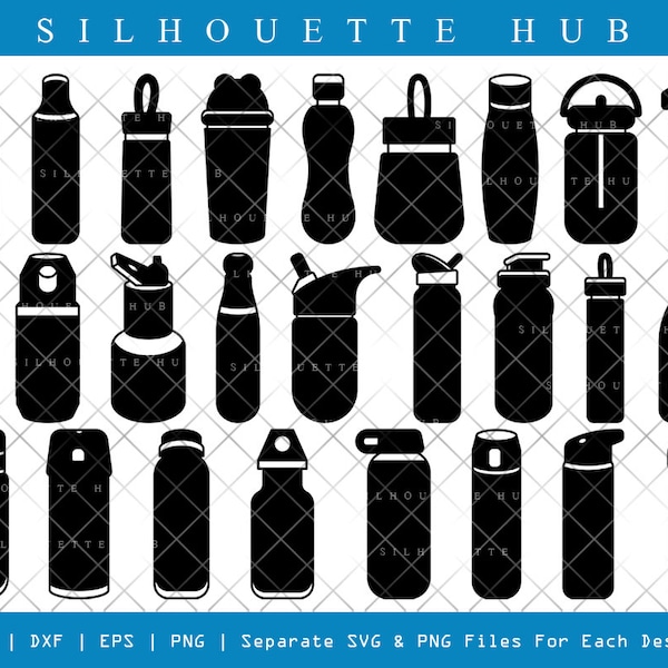 Water Bottle Svg - Etsy