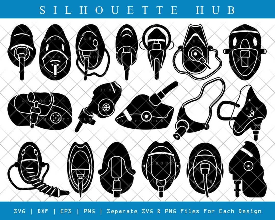 Oxygen Mask Silhouette Svg Cricut Cut Files Png Bundle - Etsy