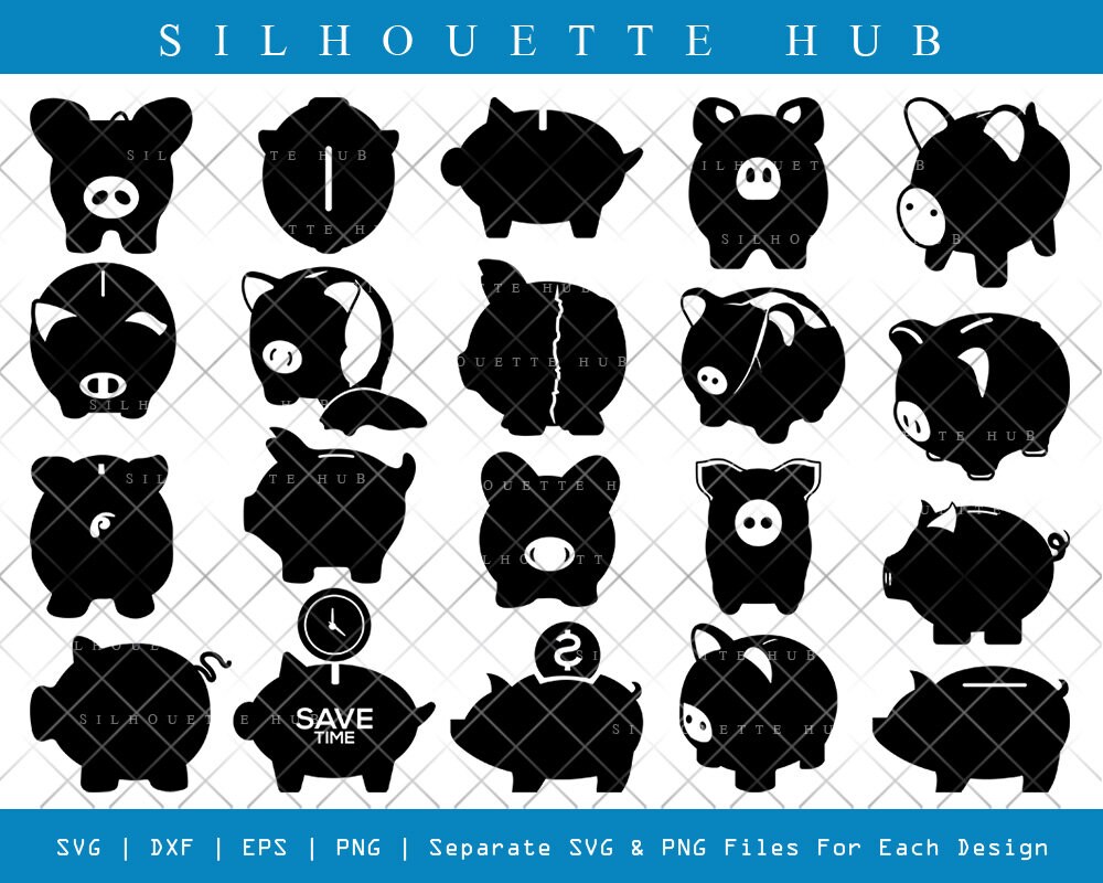 Sparschwein SVG Cut Files Spar svg Spar svg Sparbank Svg - Etsy Schweiz