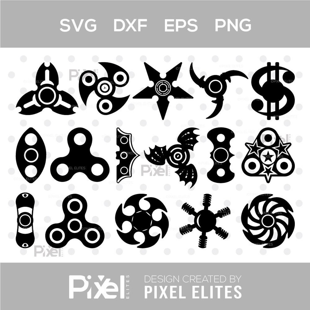 Fidget Spinner SVG Cut Files | Fidget Spinner Silhouette | Spinner Svg ...