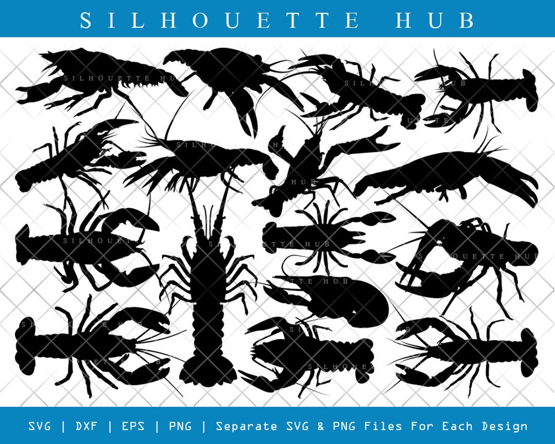 Crayfish SVG Cut Files Crayfish Silhouette Crawfish Svg - Etsy