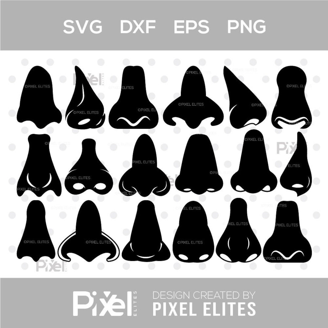 Human Nose Silhouette Svg Nose Cricut Cut Files Png Bundle - Etsy
