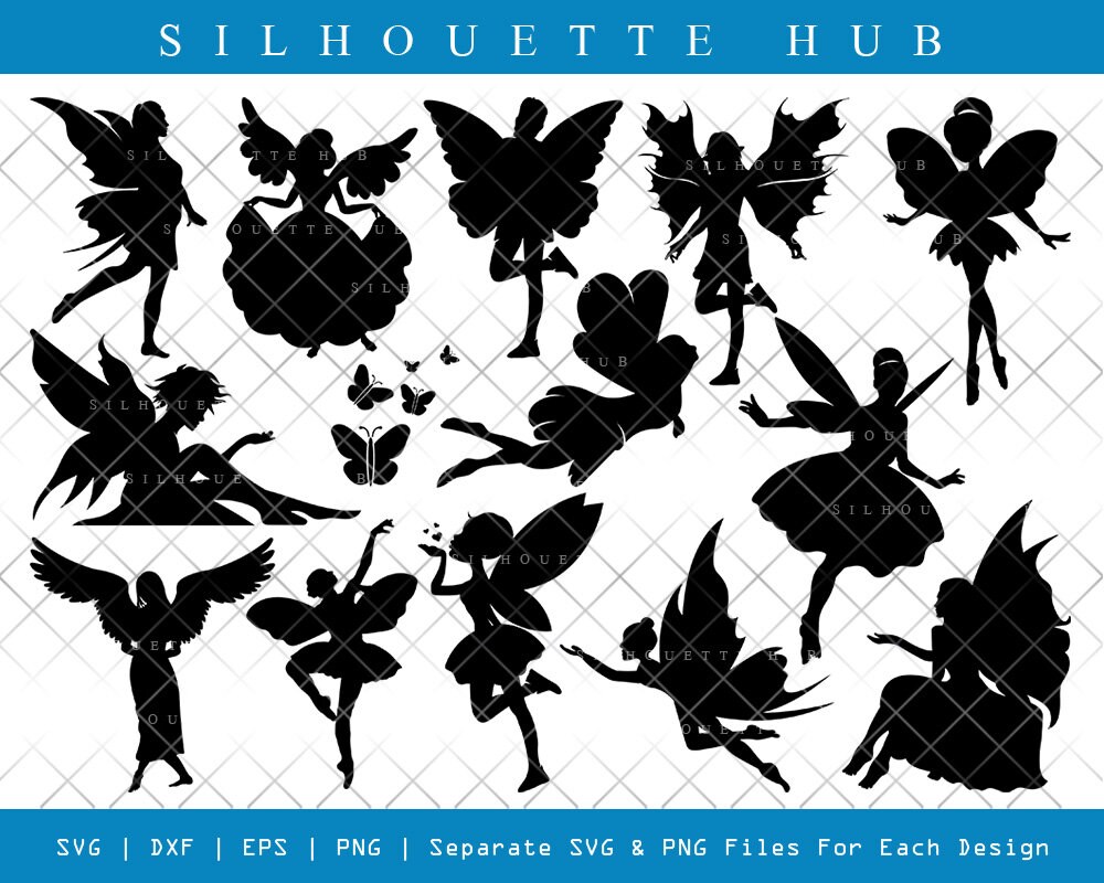 Fée SVG Silhouette de fée Angle svg Clochette svg Fée des - Etsy Canada