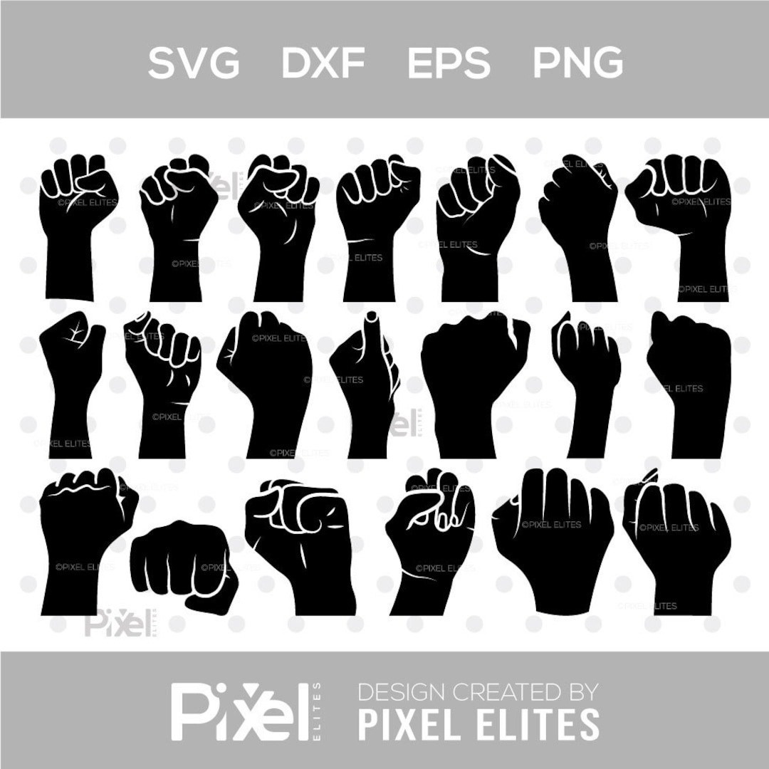 Raised Fist SVG, Hands Silhouette, Generation Hands Svg, Power Fist Svg ...