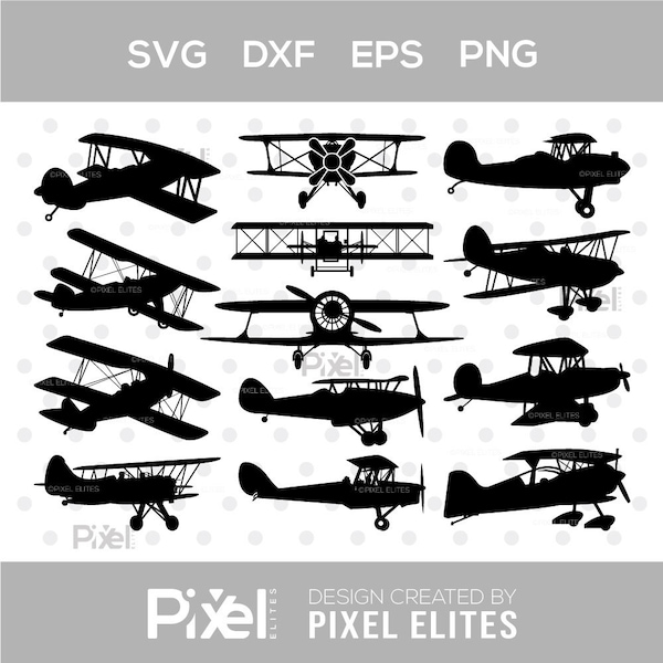Biplane Svg - Etsy