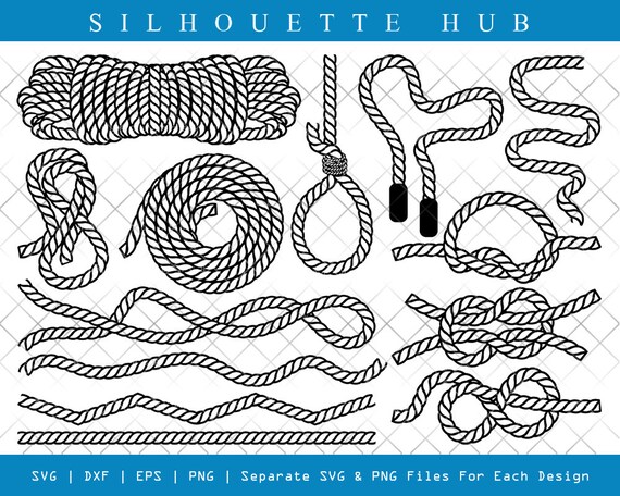 Rope SVG Cut Files Rope Silhouette Nautical Knot Svg Rope - Etsy