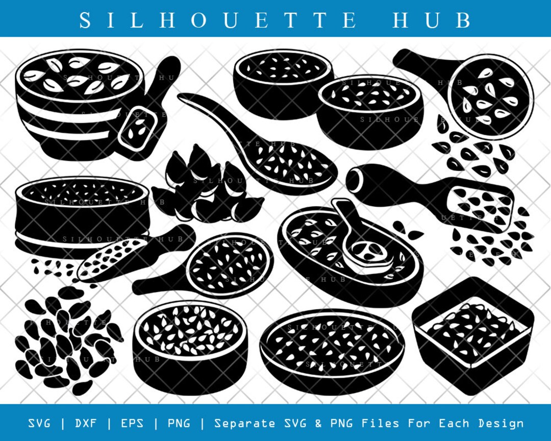 Flax Seeds Silhouette, Flax Seeds SVG, Alsi Seeds Svg, Ground Flax Seed ...