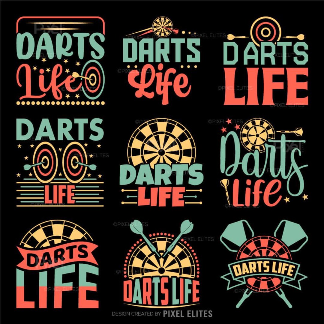 Darts Life SVG Cut Files Darts Quote Design for Dart Players, T-shirts ...