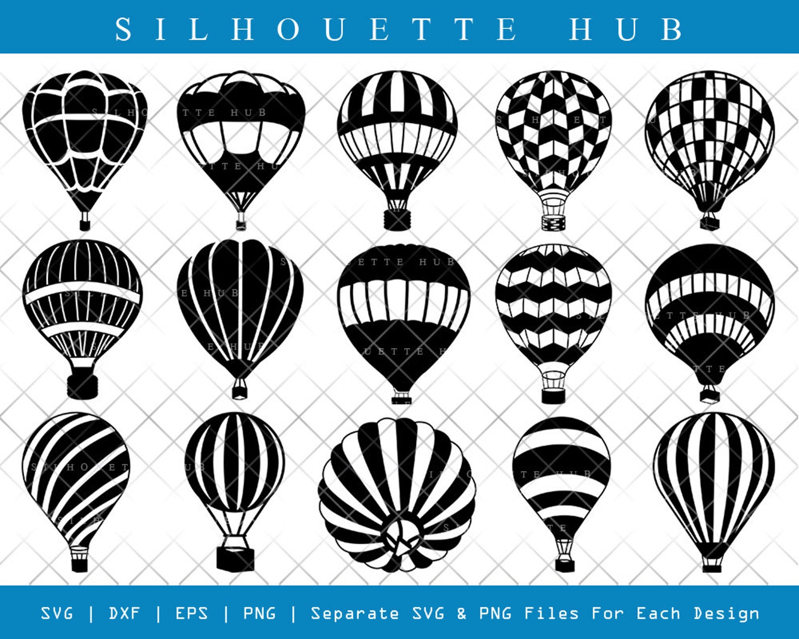 Globo aerostático SVG Silueta del globo aerostático Aire - Etsy México