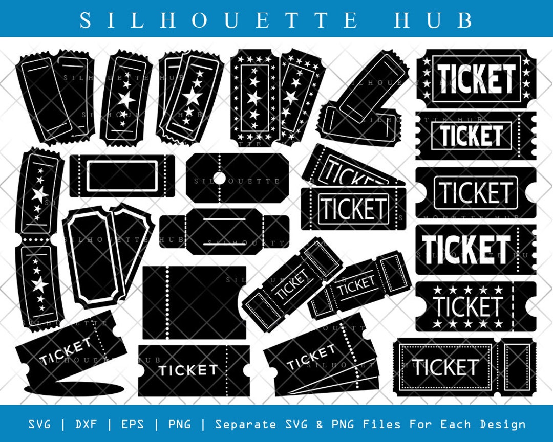Ticket SVG, Ticket Silhouette, Blank Ticket Svg, Train Ticket Svg ...
