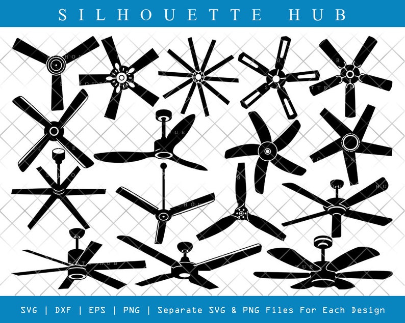 Ceiling Fan Silhouette Ceiling Fan SVG Electric Fan Svg Fan - Etsy