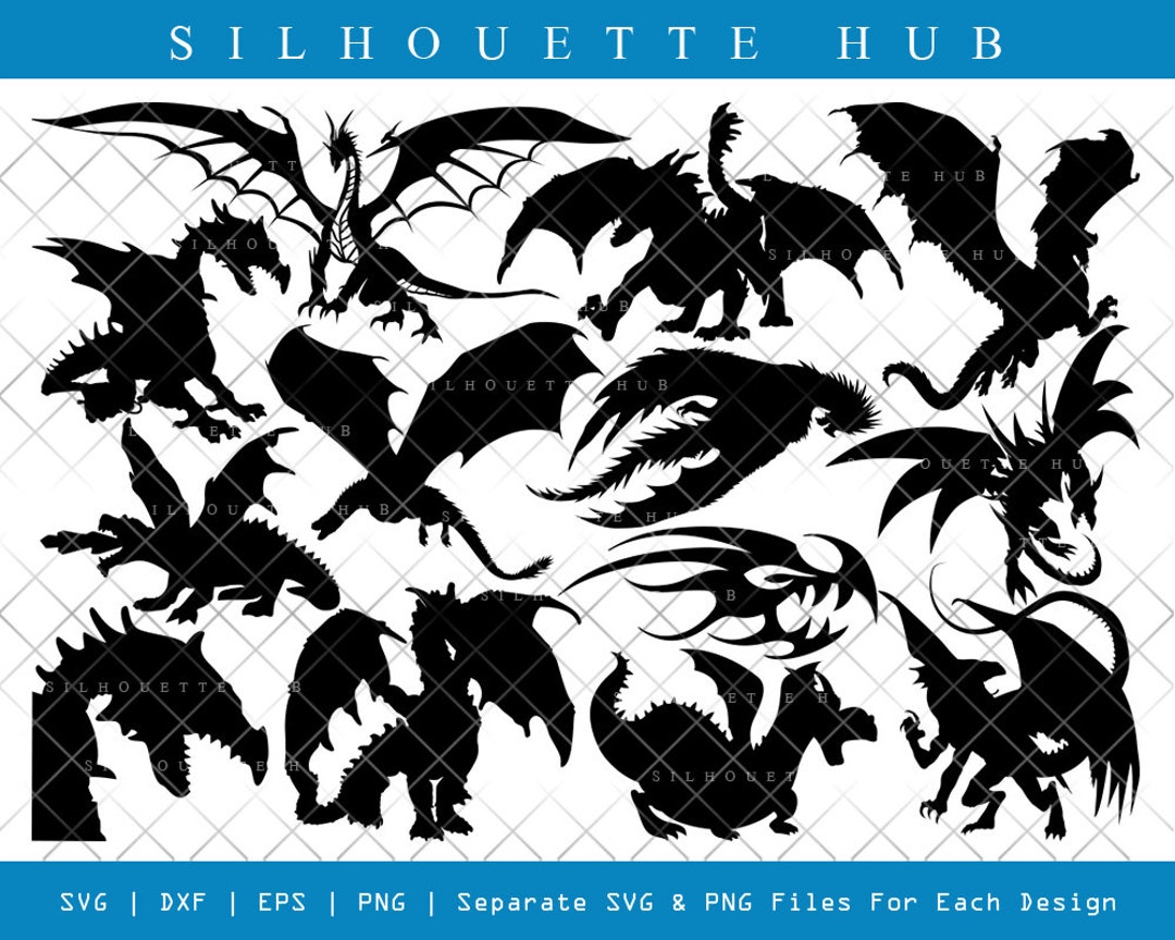 Dragon SVG Cut Files Dragon Silhouette Chinese Dragon Svg - Etsy