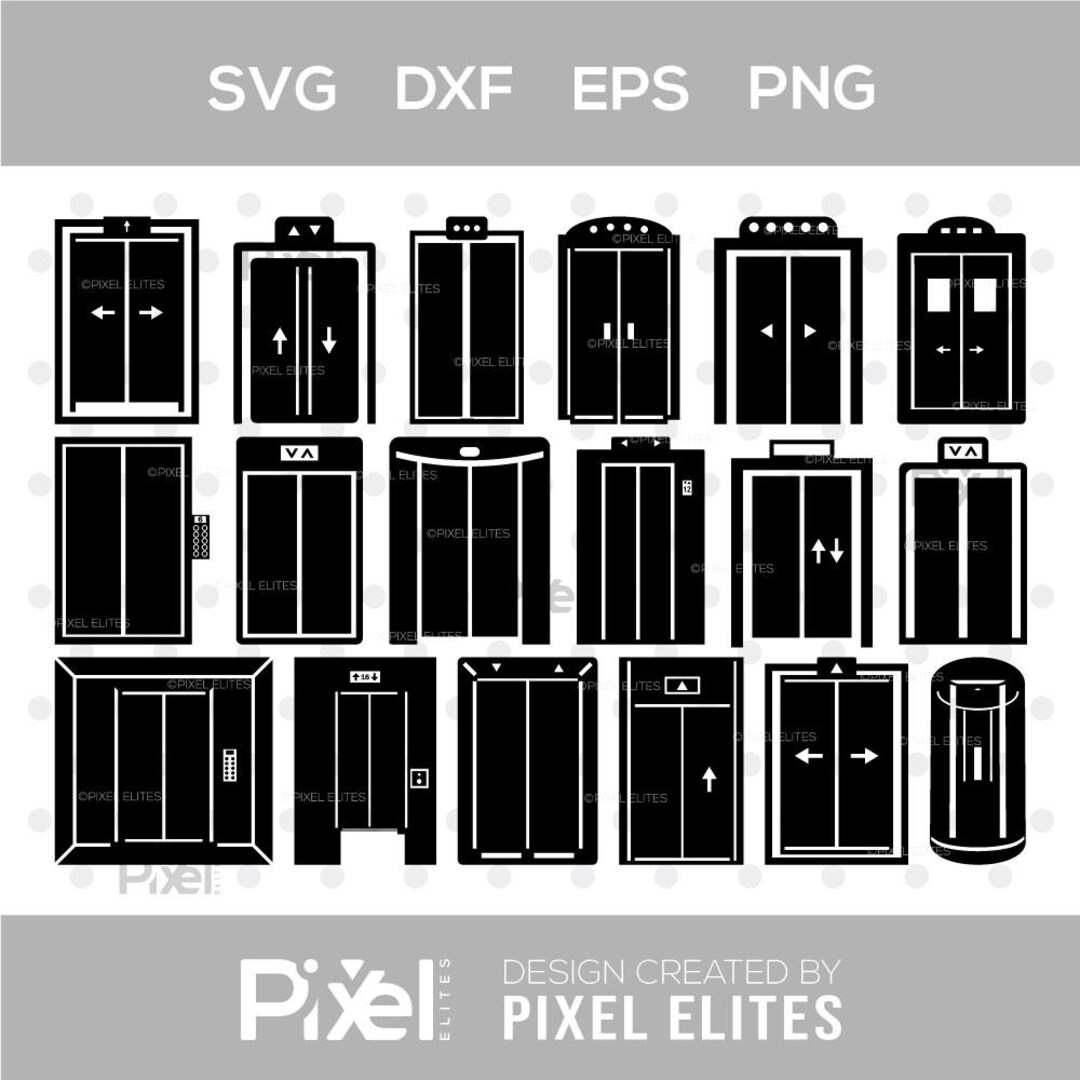 Elevator Svg Bundle Silhouette Svg Lift Cricut Cut Files Png Bundle - Etsy