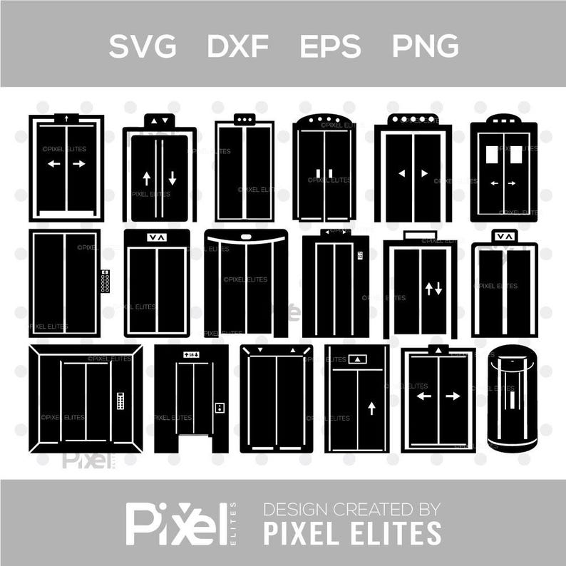 Elevator Svg Bundle Silhouette Svg Lift Cricut Cut Files Png Bundle - Etsy