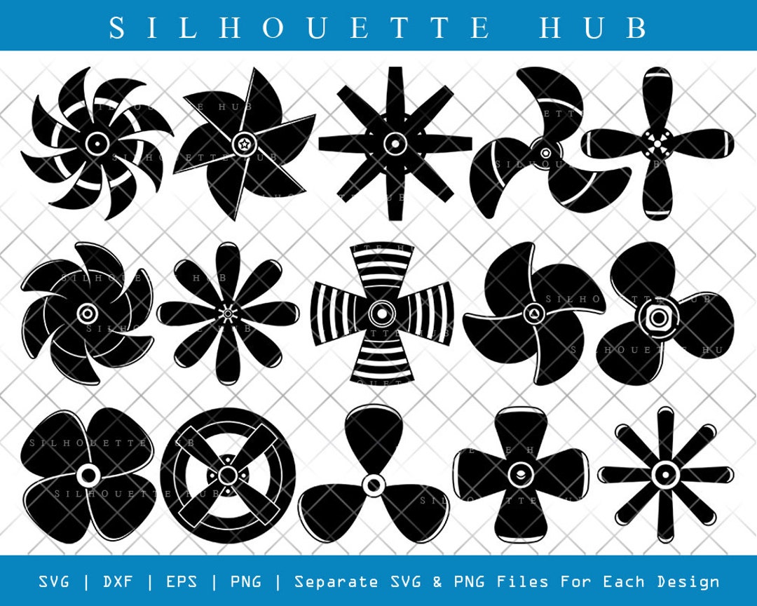 Propeller Ship Silhouette Svg Cricut Cut Files Png Bundle - Etsy