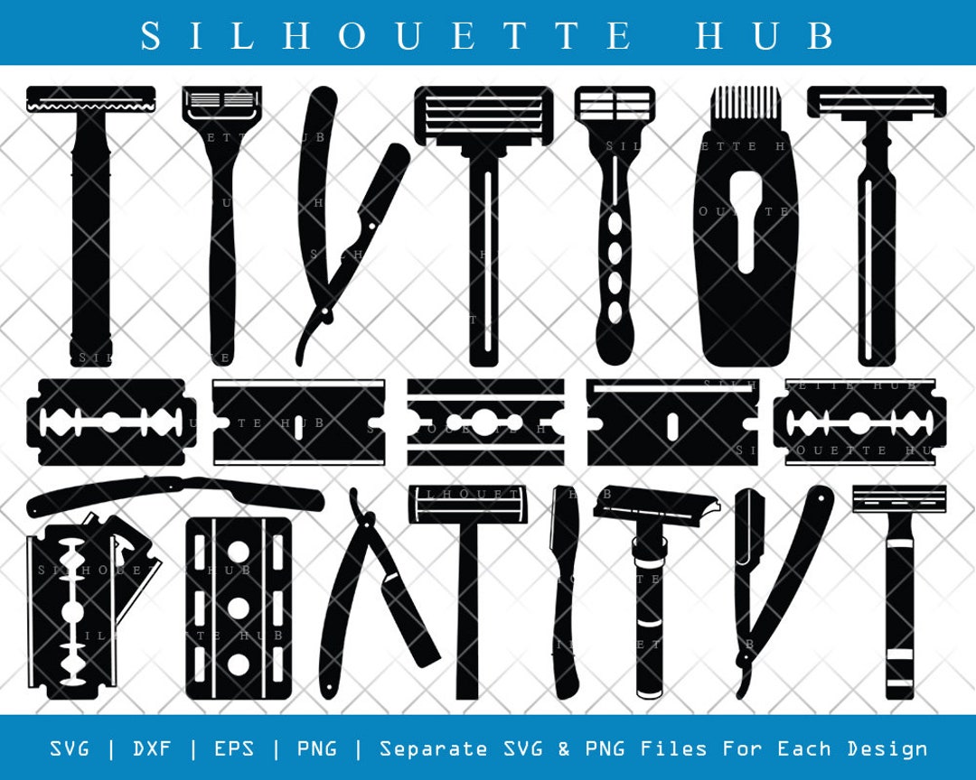Blade Razor SVG Cut Files Blade Razor Silhouette Shaving - Etsy
