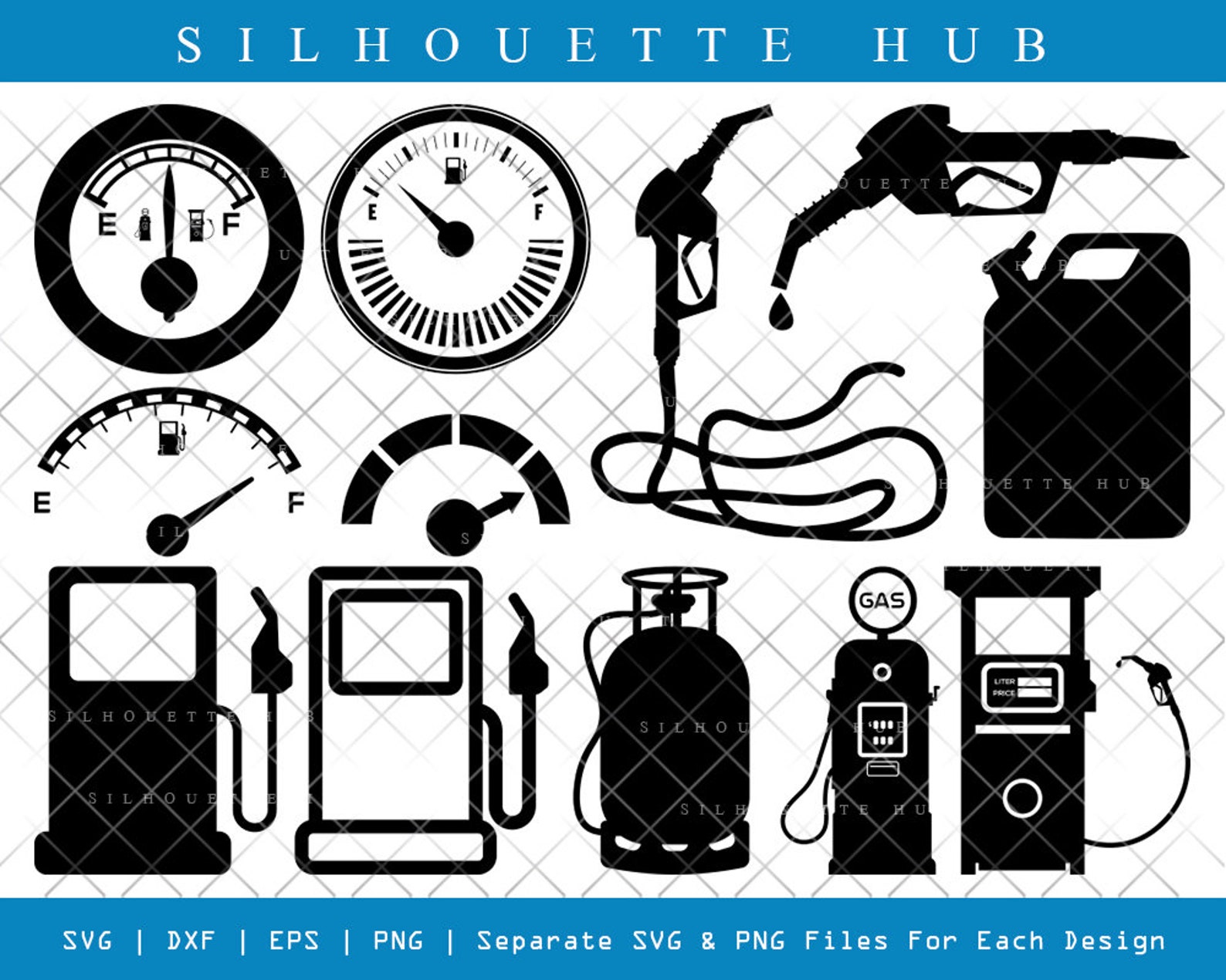Indicator Gas Tank SVG Gas Tank Silhouette Indicator Gas | Etsy