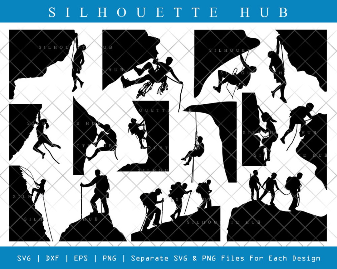 Mountain Climbing SVG Cut Files Mountain Climbing Silhouette Mountain ...