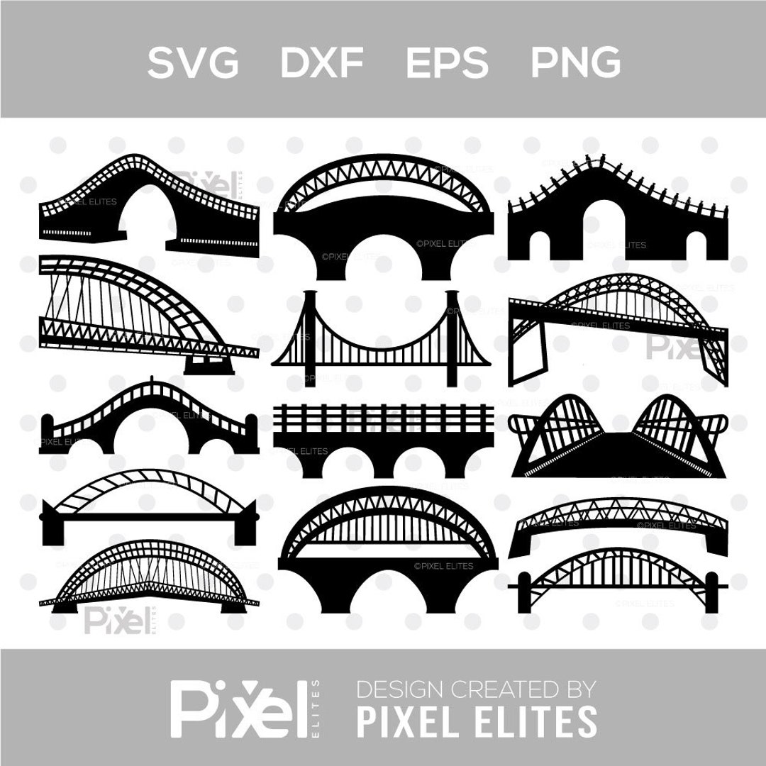 Bridge Silhouette Svg Road Cricut Cut Files Png Bundle - Etsy