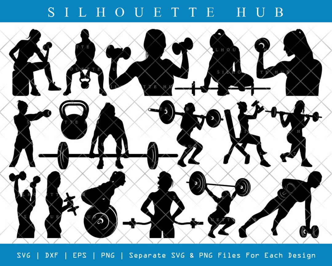 Weight Lifting Women SVG Cut Files Weight Lifting Women - Etsy Canada
