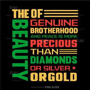 The Beauty of Brotherhood & Peace SVG Cut File MLK Quote T-shirt Design ...