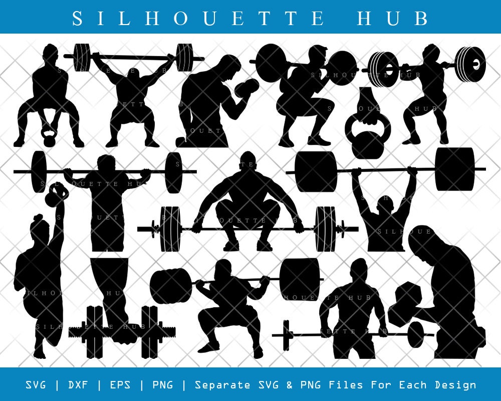 Weight Lifting Man SVG Cut Files Weight Lifting Man - Etsy