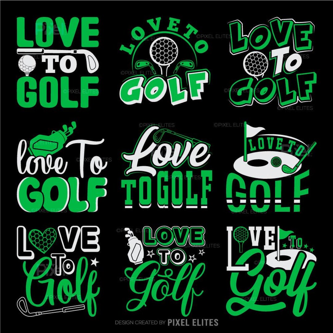 Love to Golf SVG Cut Files T-shirt & Disc Golf Design Perfect Gift for ...
