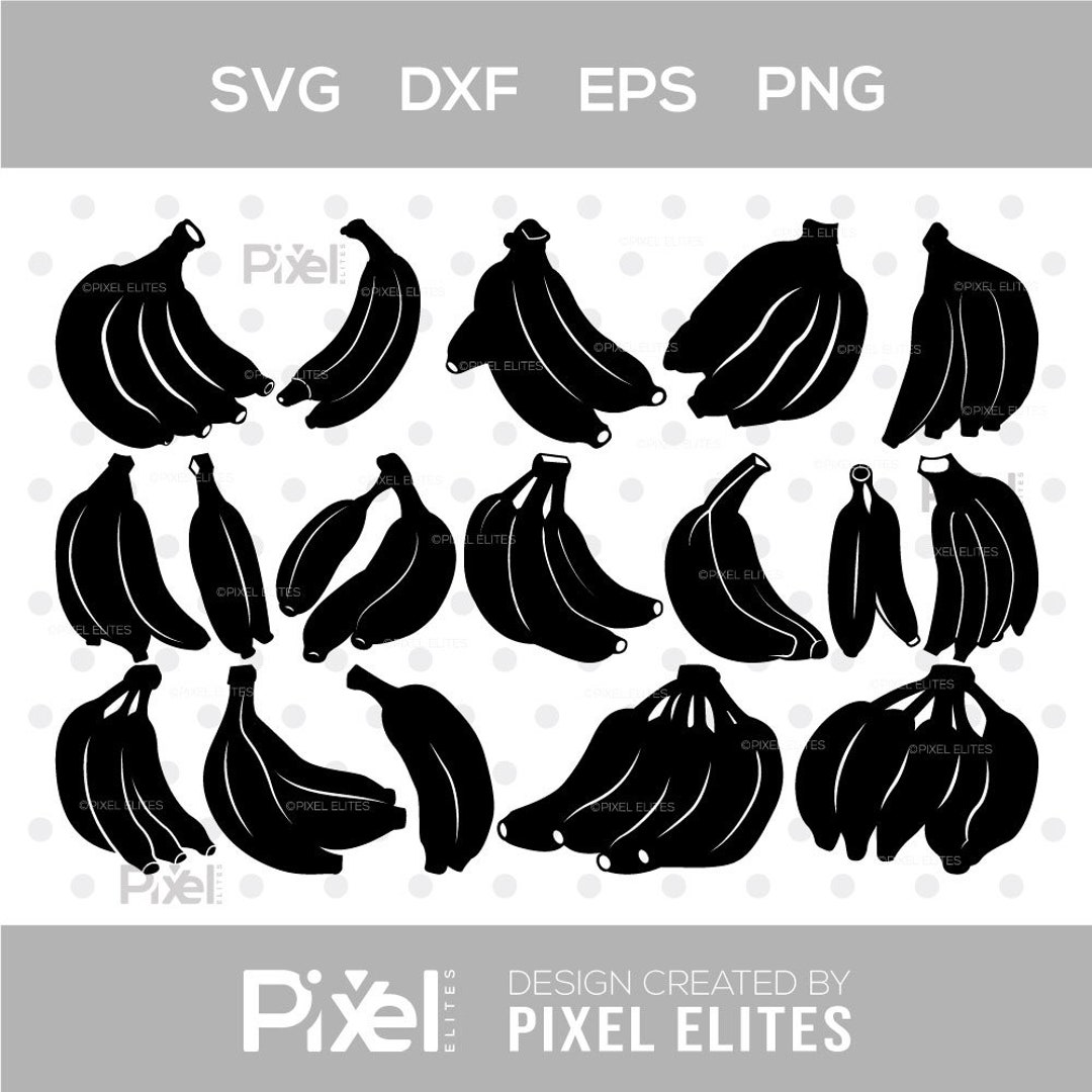 Banana SVG Cut File Bundle | Healthy Fruit Designs for Cricut ...