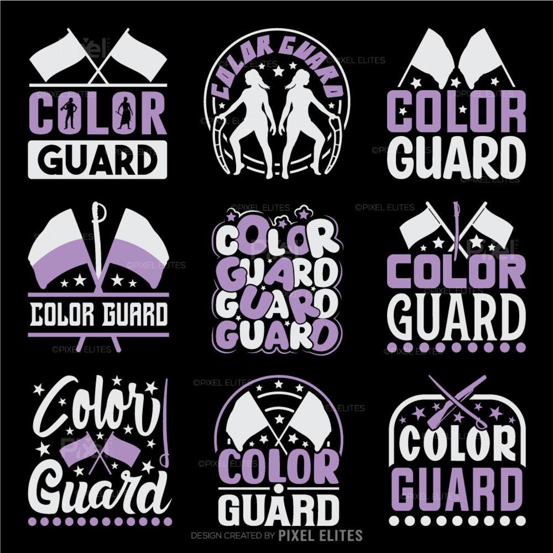 Color Guard SVG Cut Files for T-shirt & Mug Designs | DIY Shirt Gifts ...