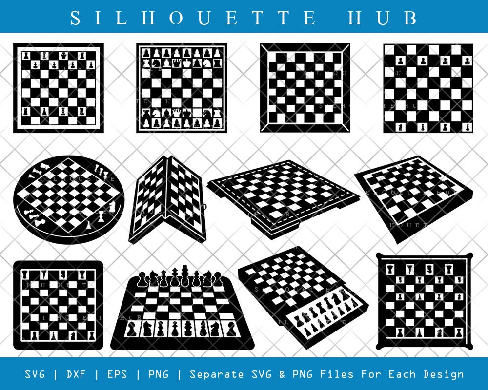 Chessboard Svg Cricut Cut Files Png Bundle - Etsy
