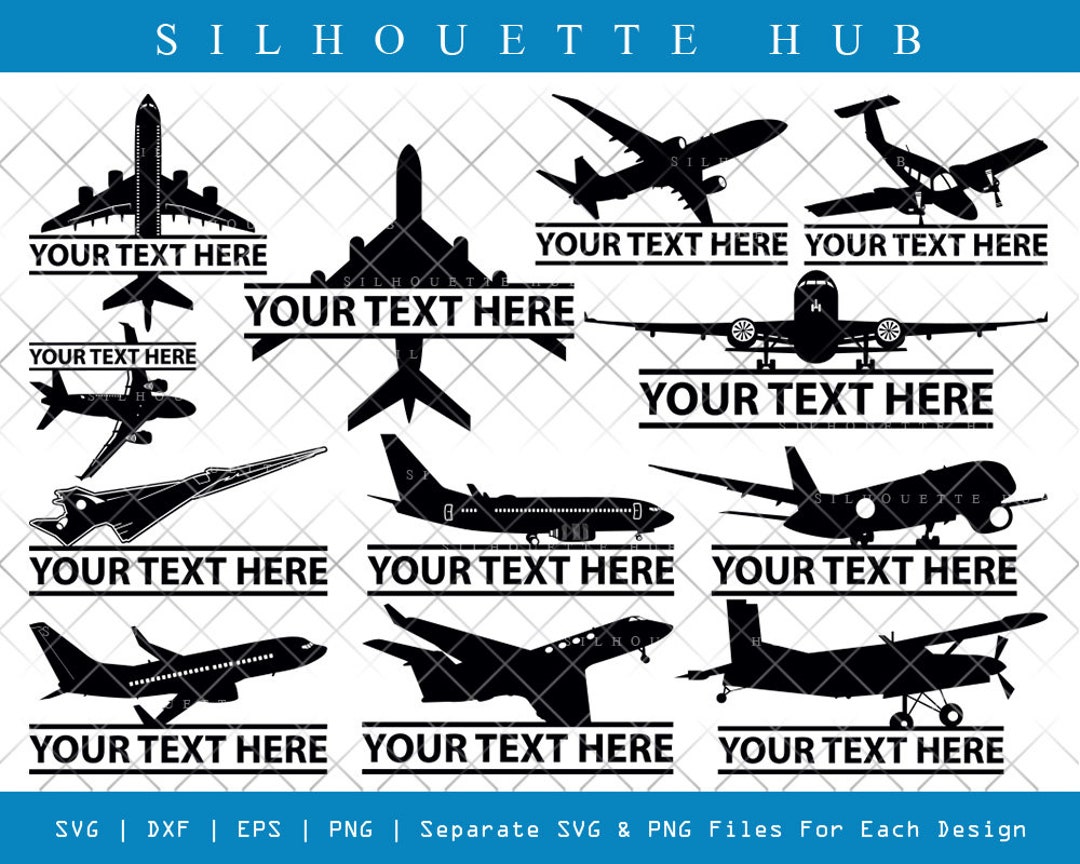 Airplane Split Monogram, Airplane SVG, Plane Svg, Air Transportation ...