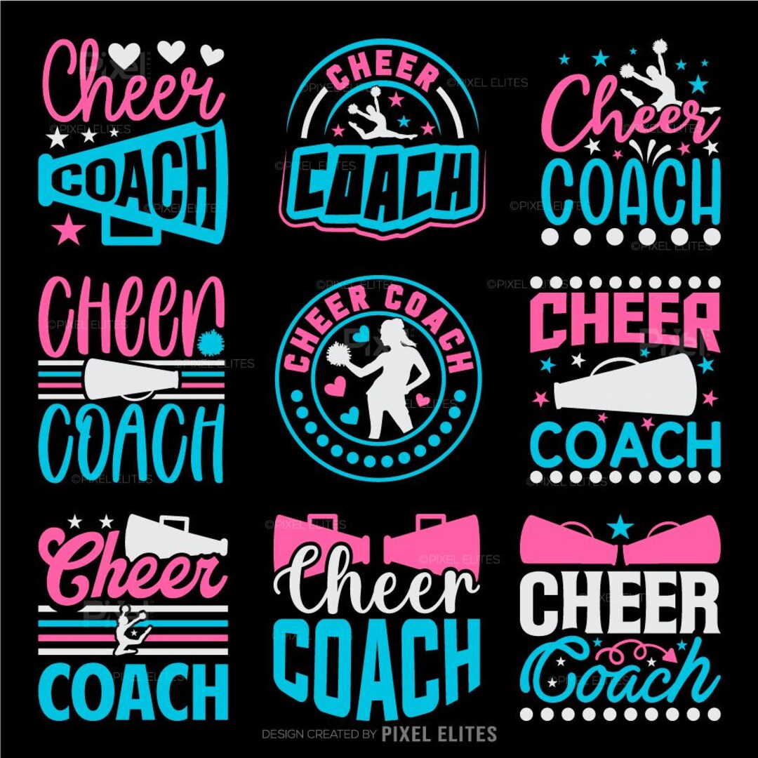 Cheer Coach SVG Cheerleading Cheer Life Bundle Cheer Team Cheer Quote ...