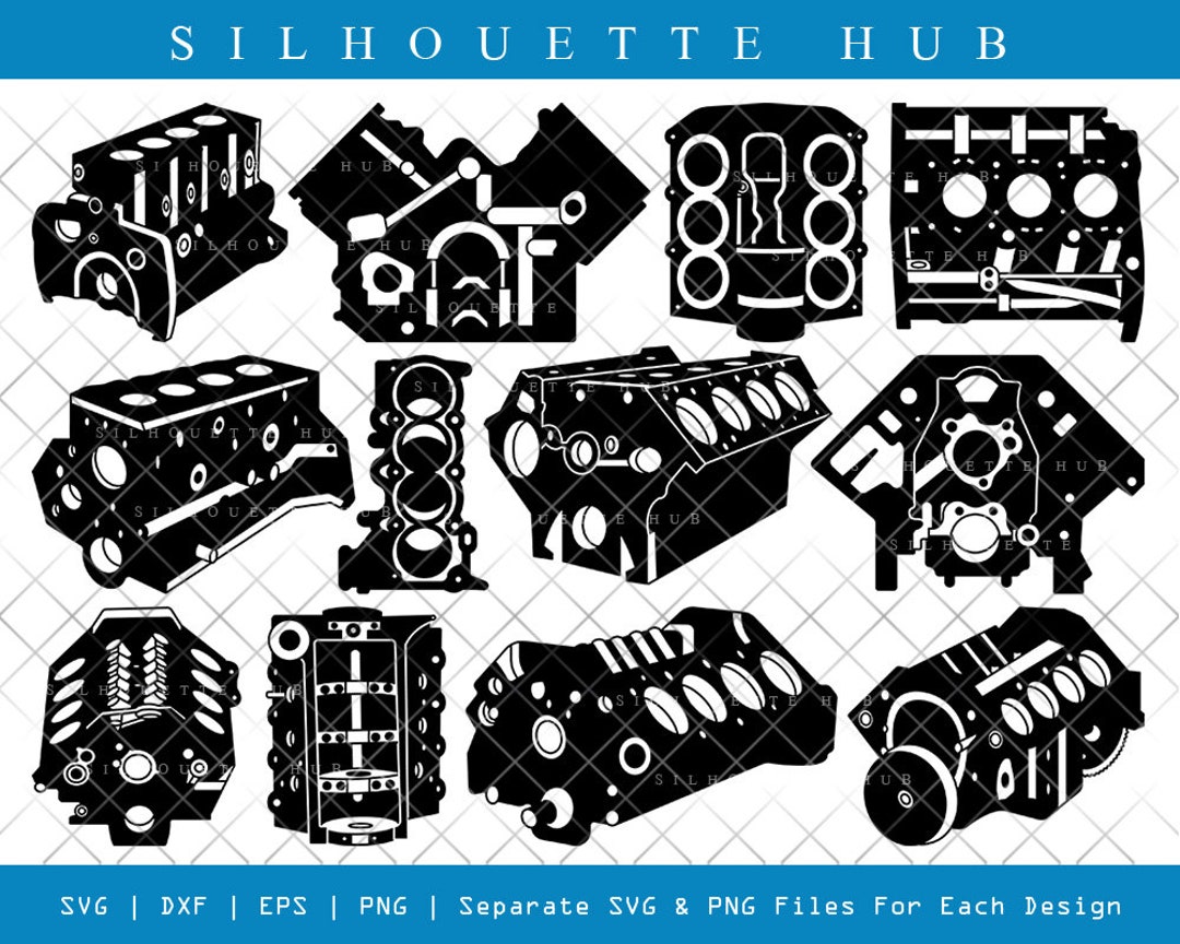 Engine Block Silhouette, Engine Block SVG, Cylinder Block Svg, Engine ... Engine Block Silhouette, Engine Block SVG, Cylinder Block Svg, Engine ...