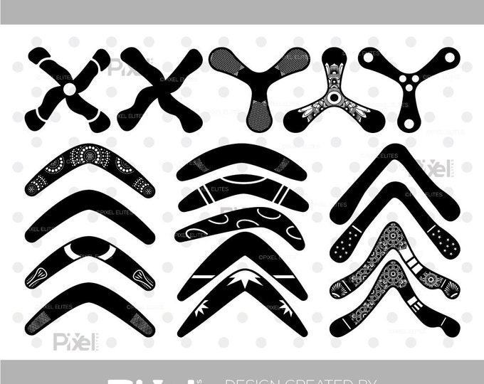 Boomerang Silhouette SVG, Svg, Dxf, Cricut, Silhouette Cut File ...