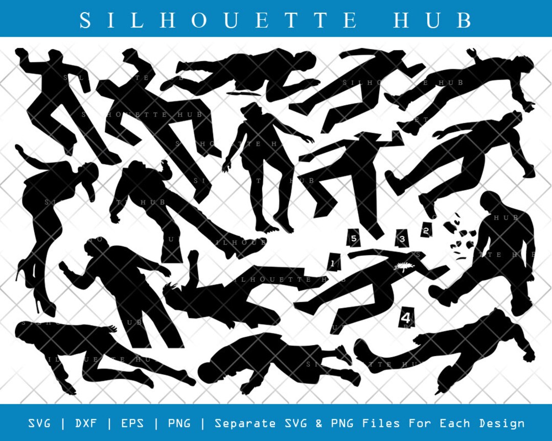 Crime Scene Murder SVG Cut Files Crime Scene Murder Silhouette Crime ...