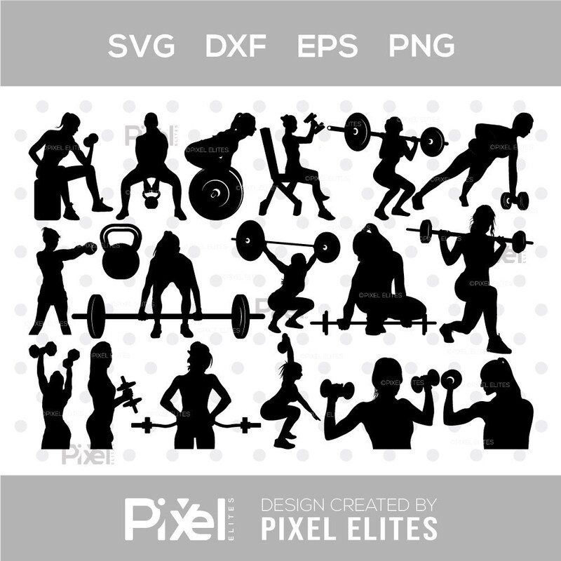Girl Weightlifting Svg - Etsy