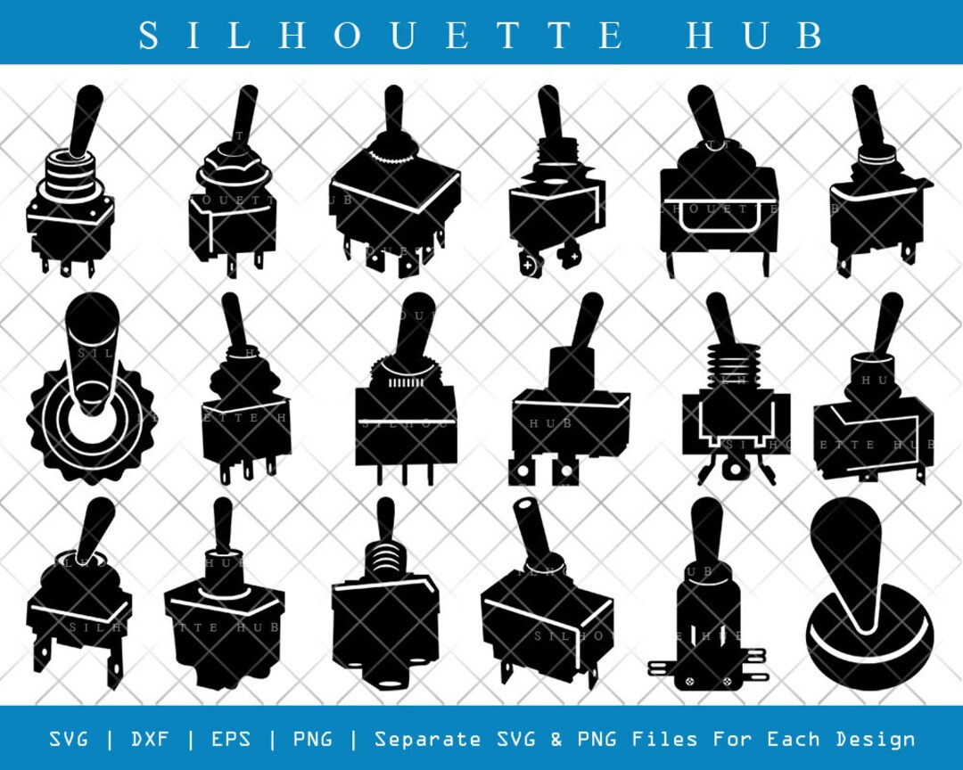 Toggle Switch Svg Cricut Cut Files Png Bundle - Etsy