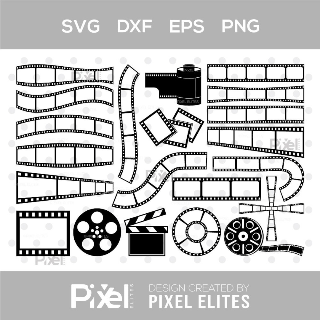 Film Strip SVG, Movie Silhouette, Film Svg, Film Reel Svg ...