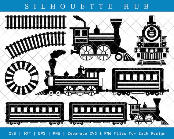 Vintage Train SVG Cut Files Train Silhouette Retro Train | Etsy