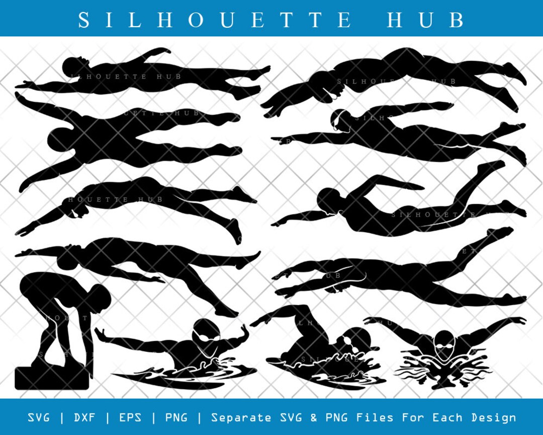 Swimmer SVG Swimmer Silhouette Swim Svg Swimming Svg - Etsy Australia