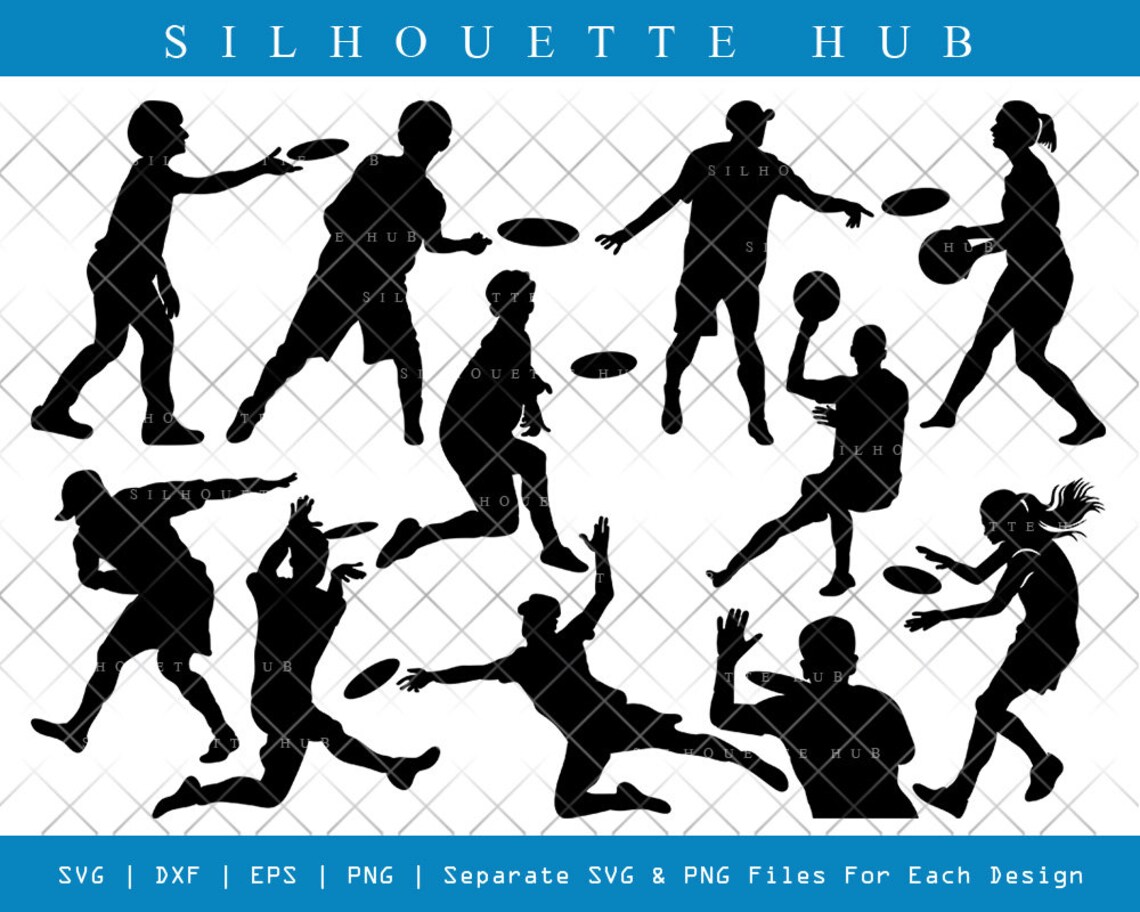 Ultimate Frisbee SVG Ultimate Frisbee Silhouette Frisbee - Etsy