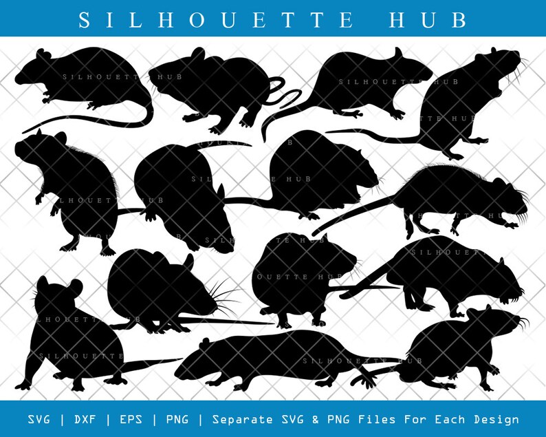 Rat SVG Cut Files Rat Silhouette Field Mouse Svg Mouse - Etsy