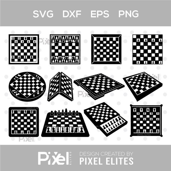 Chessboard Svg - Etsy